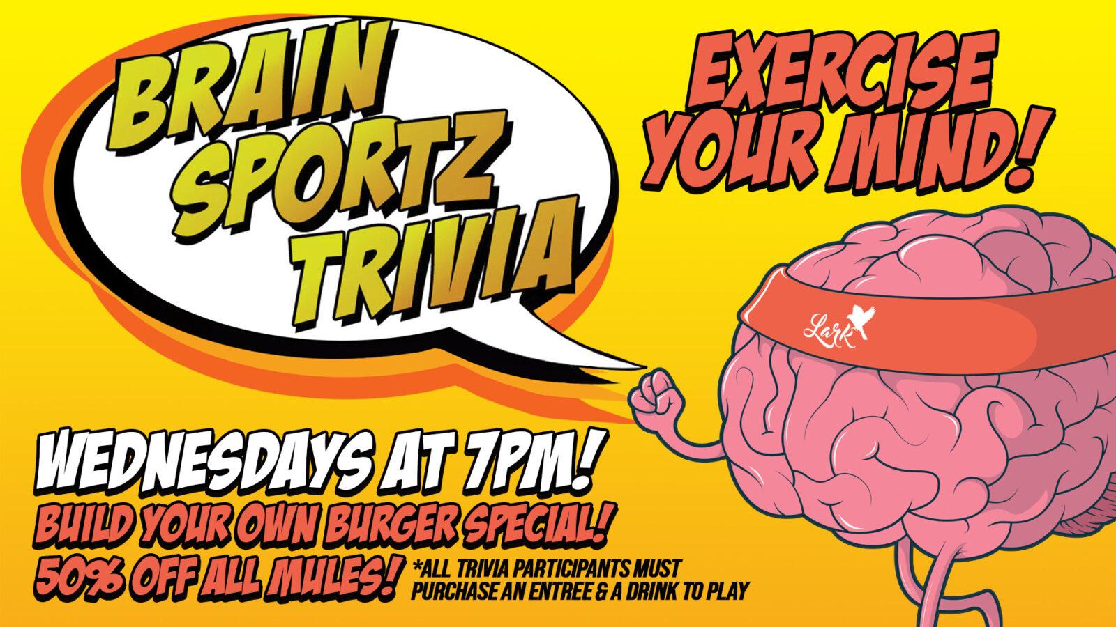 Brain Sports Trivia, Wednesdays • Lark Restaurant & Bar Chicago