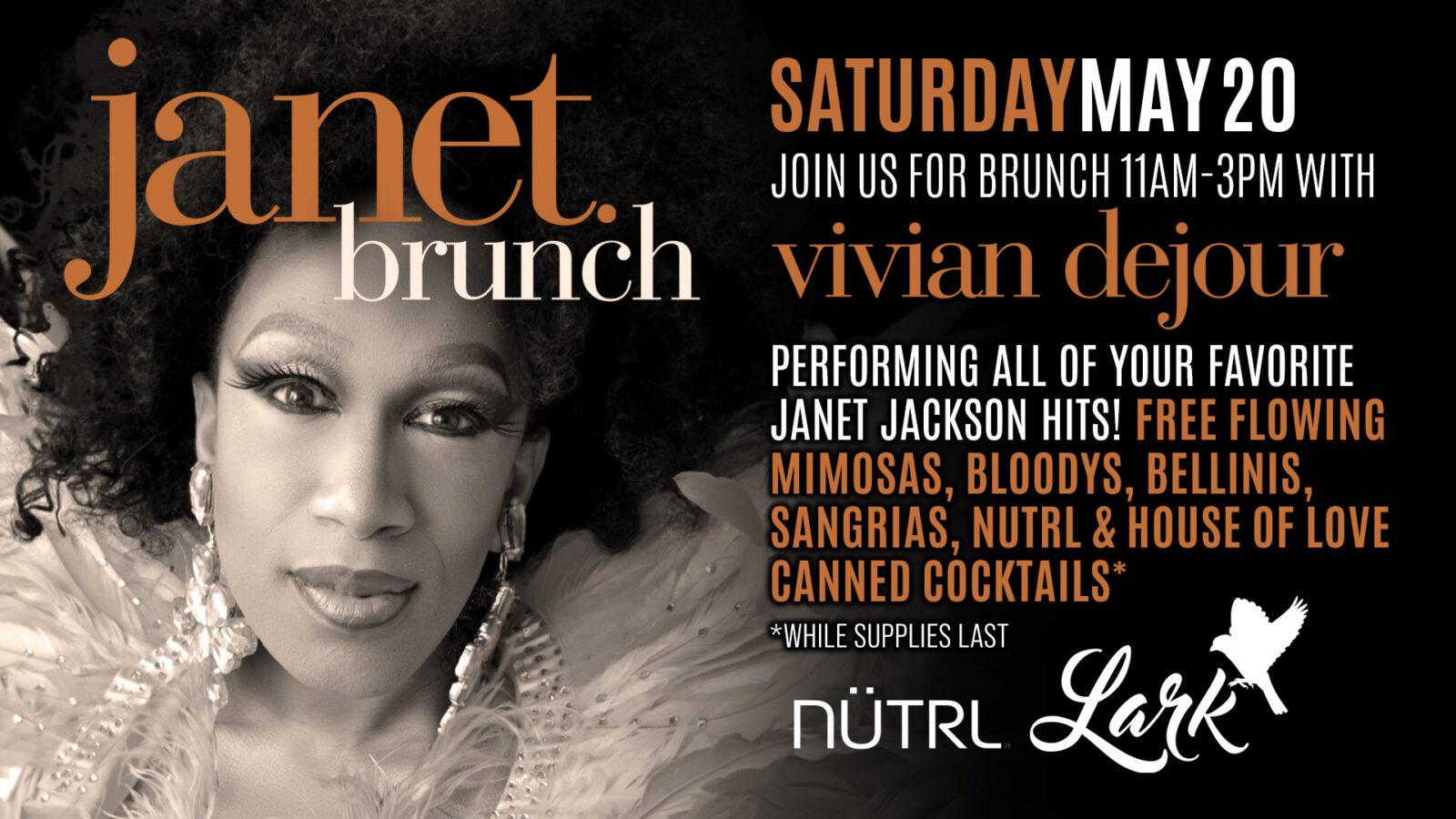 The Janet Drag Brunch With Vivian Dejour • Lark Restaurant & Bar Chicago