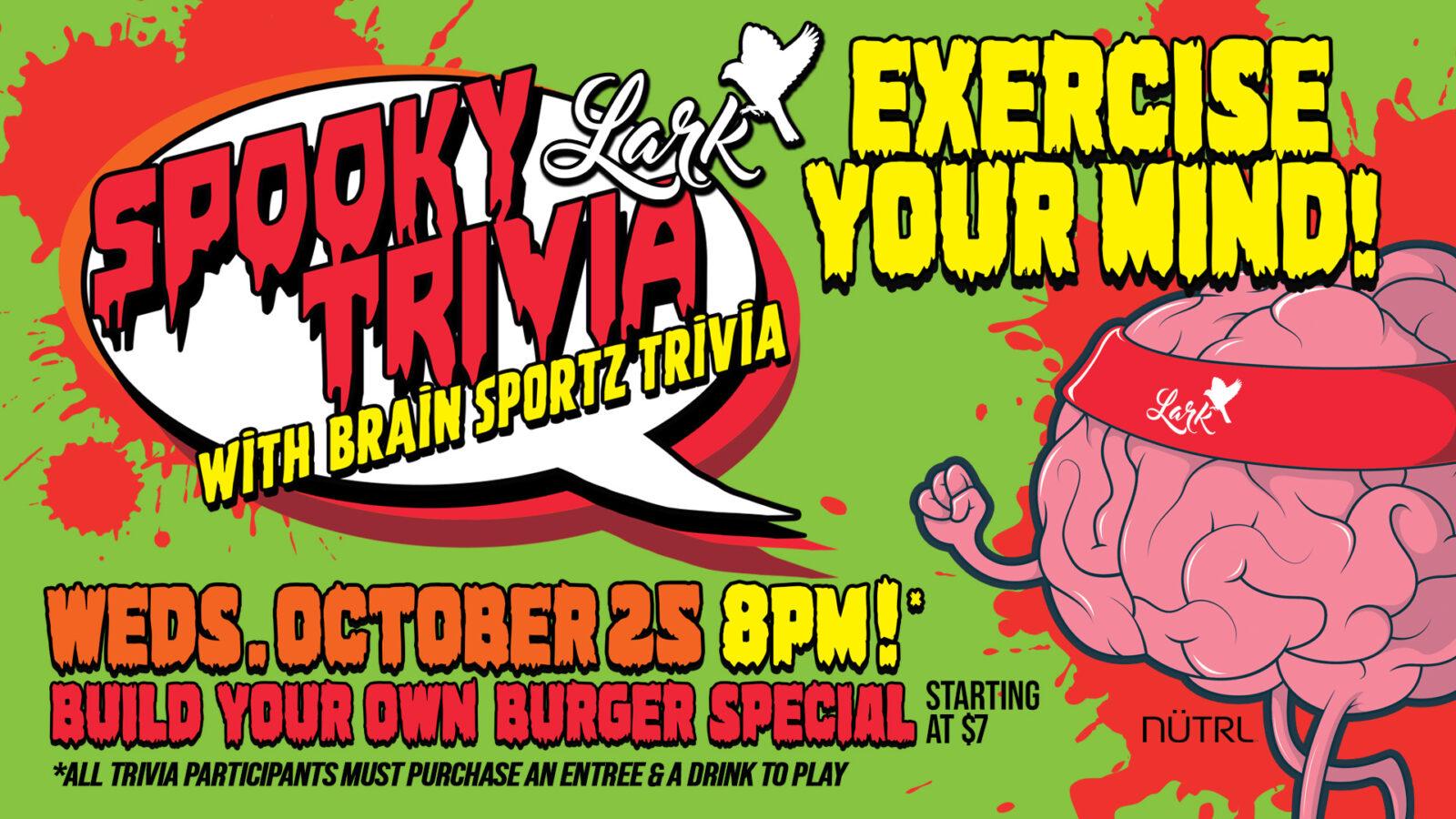 Brain Sports Trivia, Spooky Edition! • Lark Restaurant & Bar Chicago