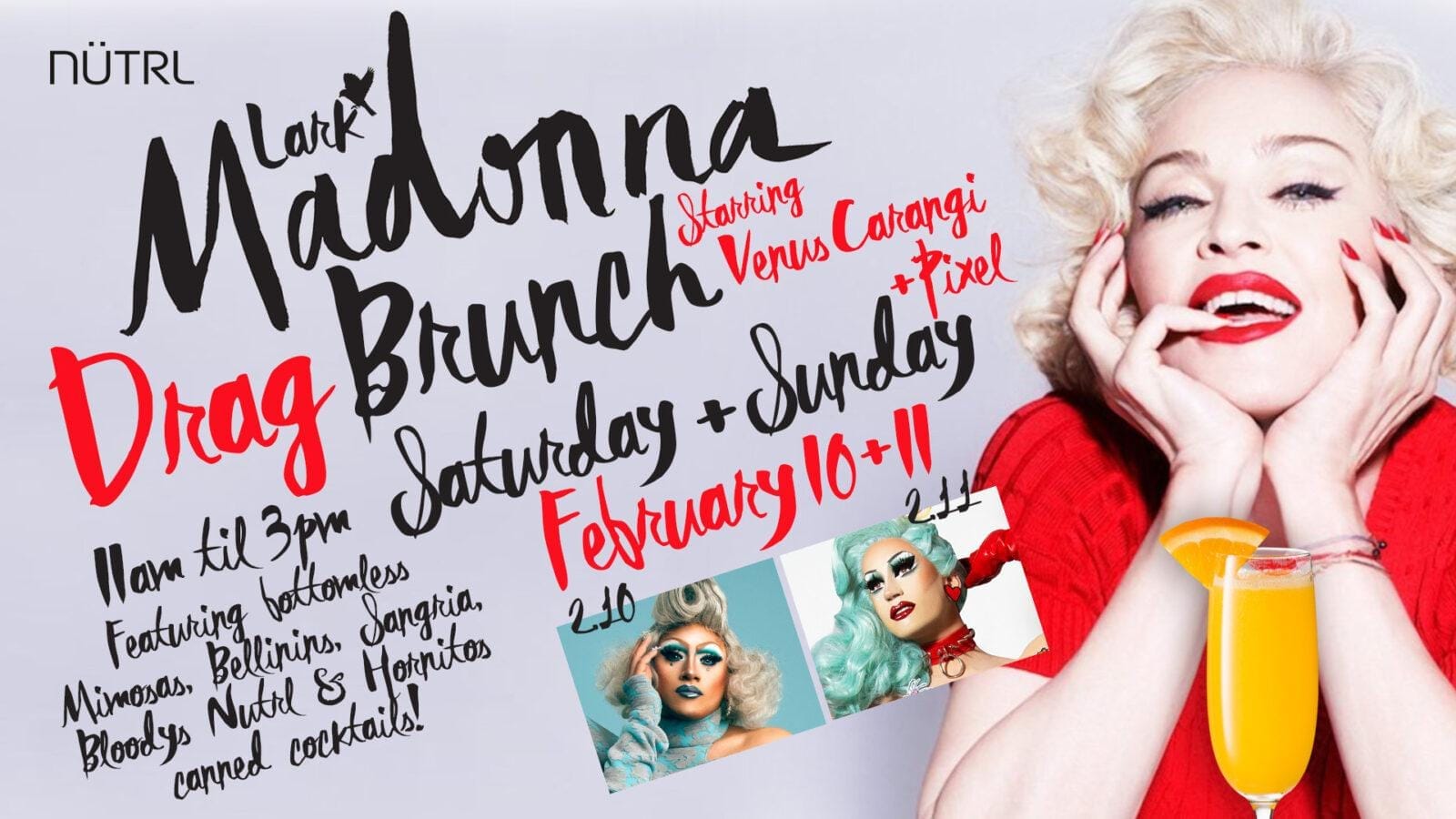 The Madonna Drag Brunch With Pixel & Venus Carangi • Lark Restaurant & Bar Chicago