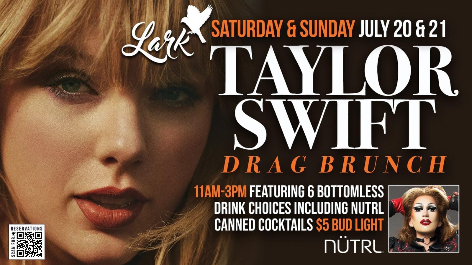 The Taylor Swift Drag Brunch • Lark Restaurant & Bar Chicago