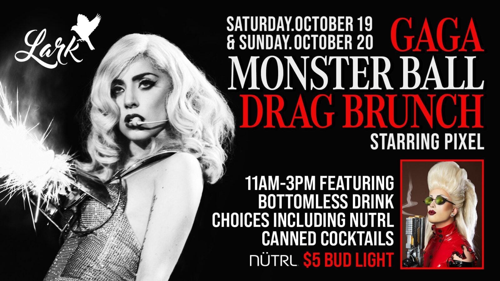 Lady Gaga Monster Ball Drag Brunch • Lark Restaurant & Bar Chicago