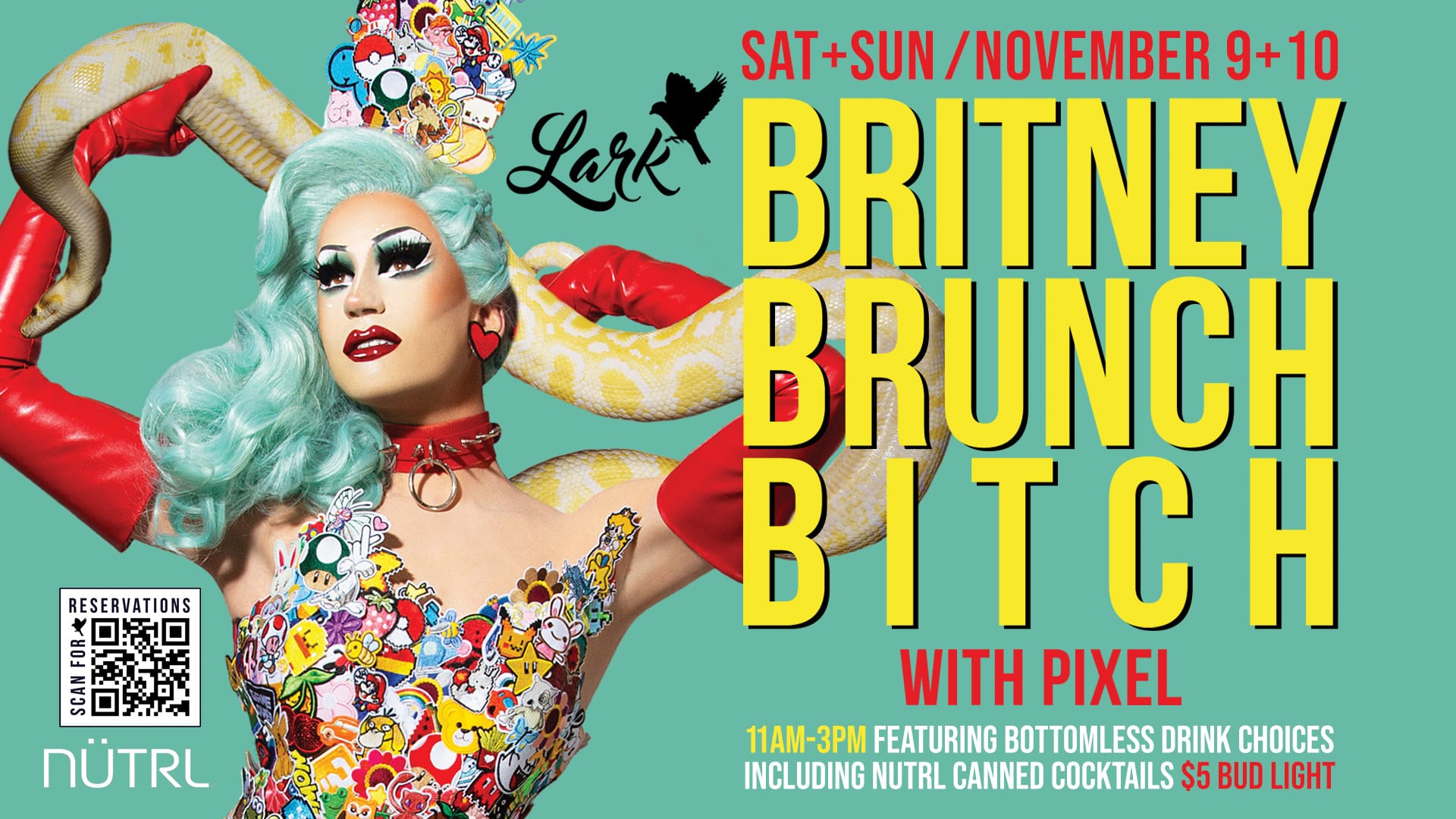 The Britney Drag Brunch with Pixel • Lark Restaurant & Bar Chicago