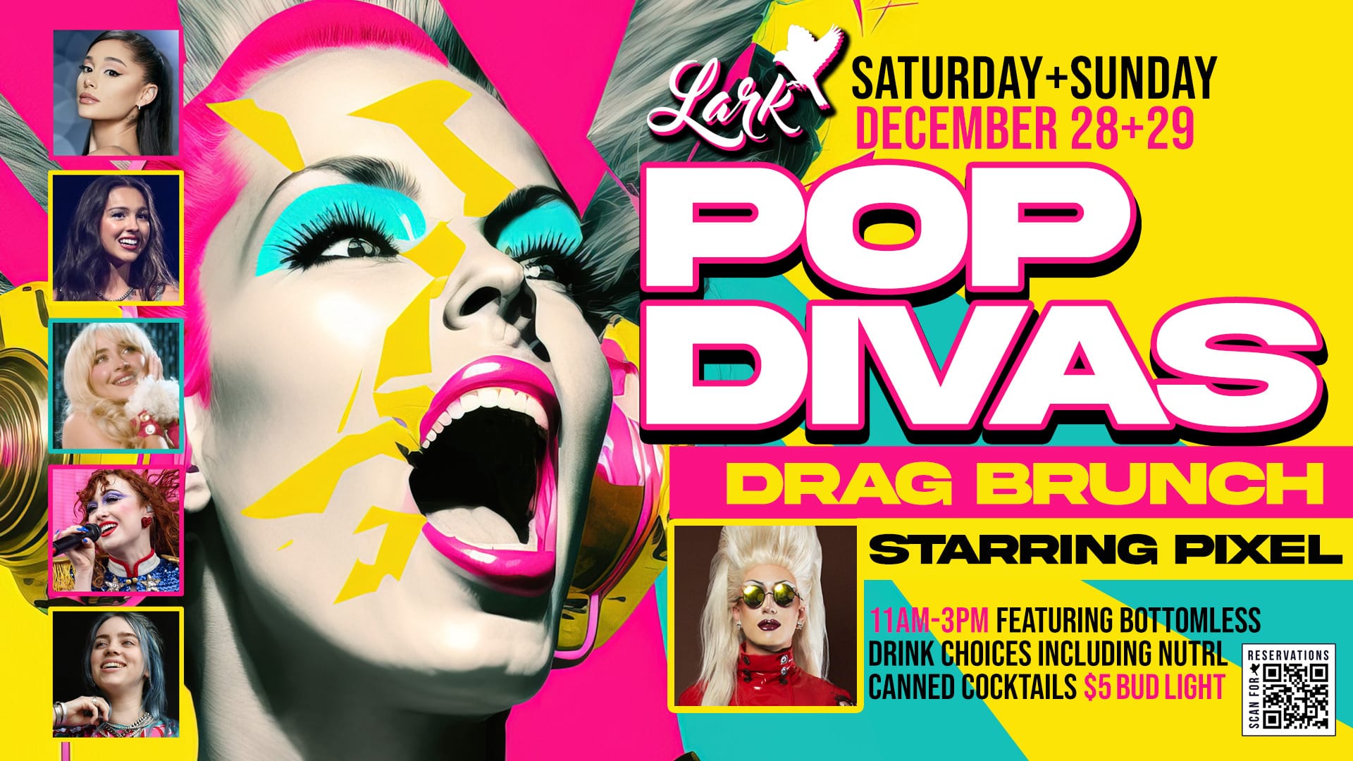 Pop Divas Drag Brunch • Lark Restaurant & Bar Chicago