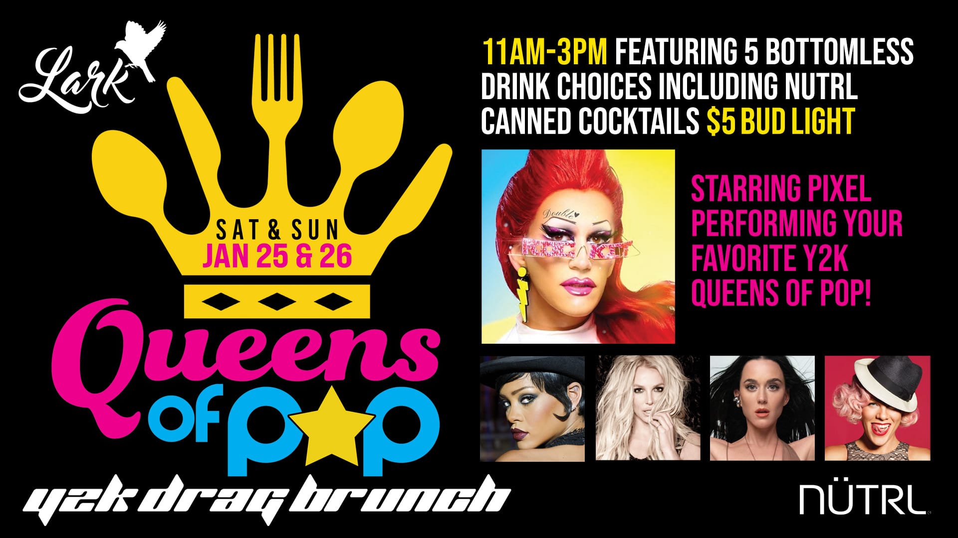 Queens of Pop Drag Brunch • Lark Restaurant & Bar Chicago