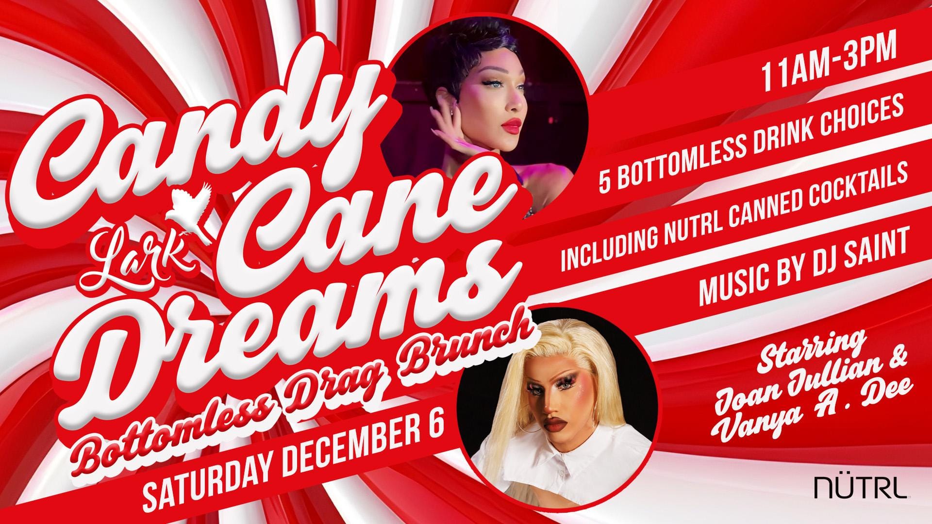 Candy Cane Dreams Bottomless Drag Brunch • Lark Restaurant & Bar Chicago