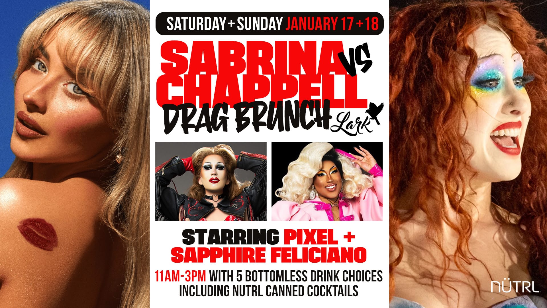 Sabrina vs. Chappell Bottomless Drag Brunch • Lark Restaurant & Bar Chicago